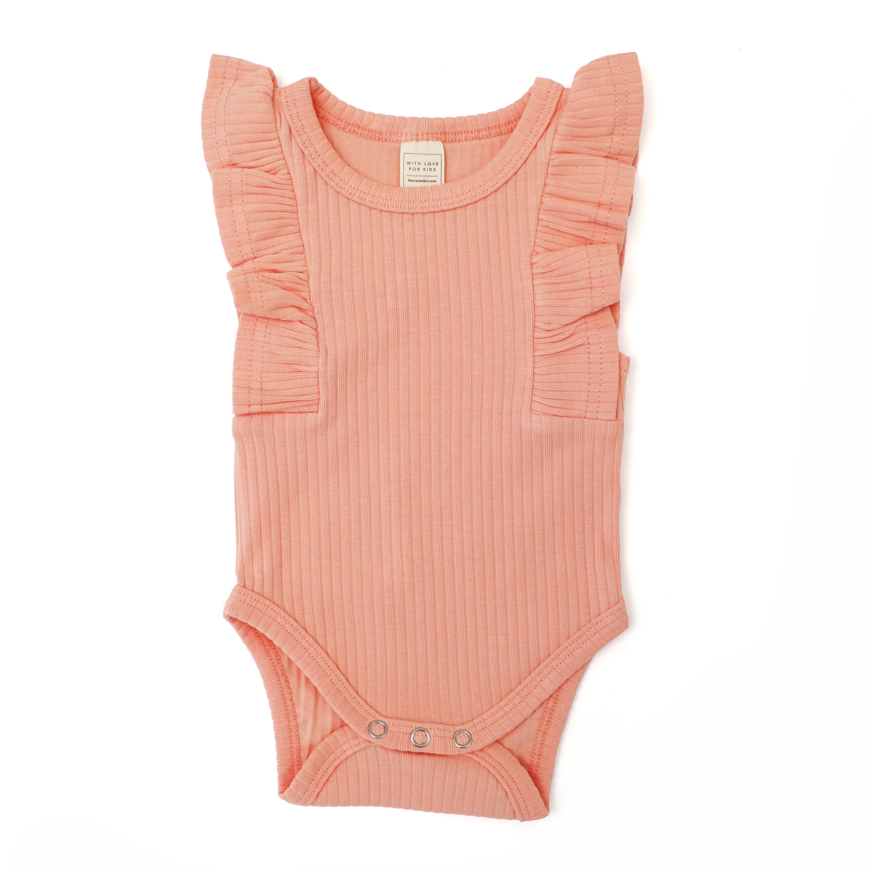 Shimmy Wide Rib Tank Onesie/Top - PEACH – With Love For Kids