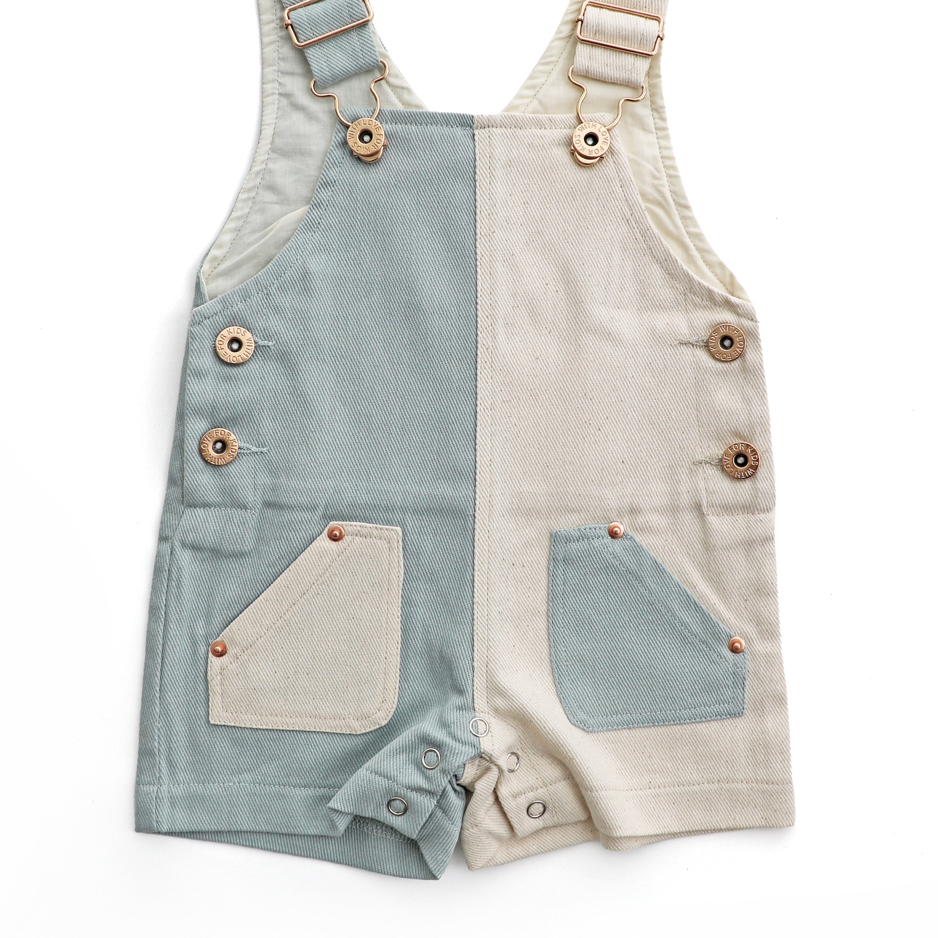 Everett Short Overalls - SPLIT BLUE – With Love For Kids