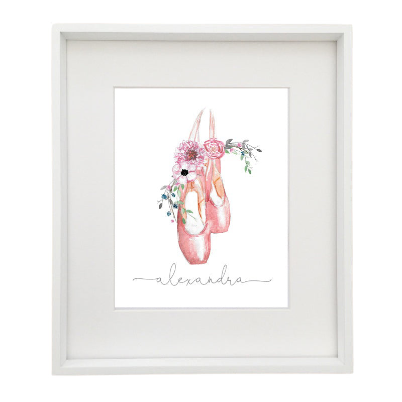 Ballet Shoes Personalised Printable Artwork – With Love For Kids