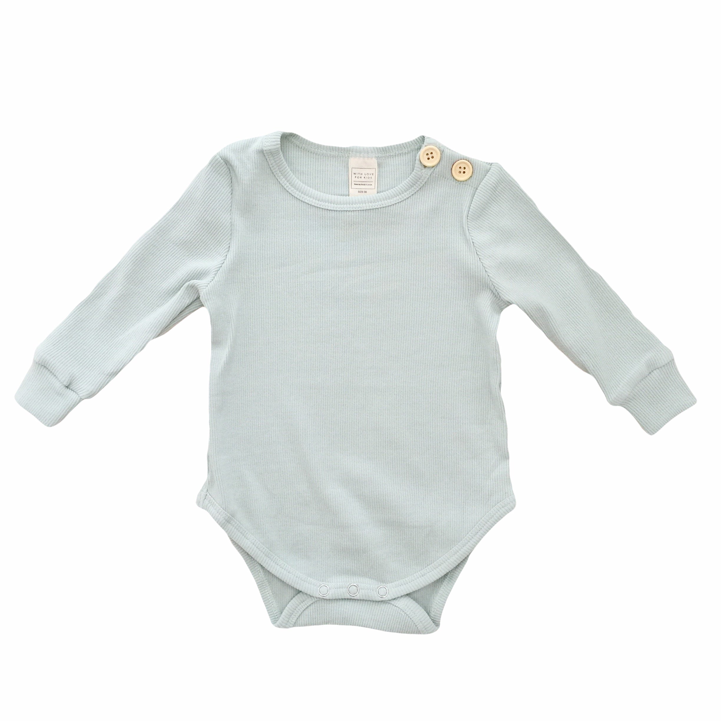 BASICS Ribbed Onesie/Top - MEADOW GREEN – With Love For Kids