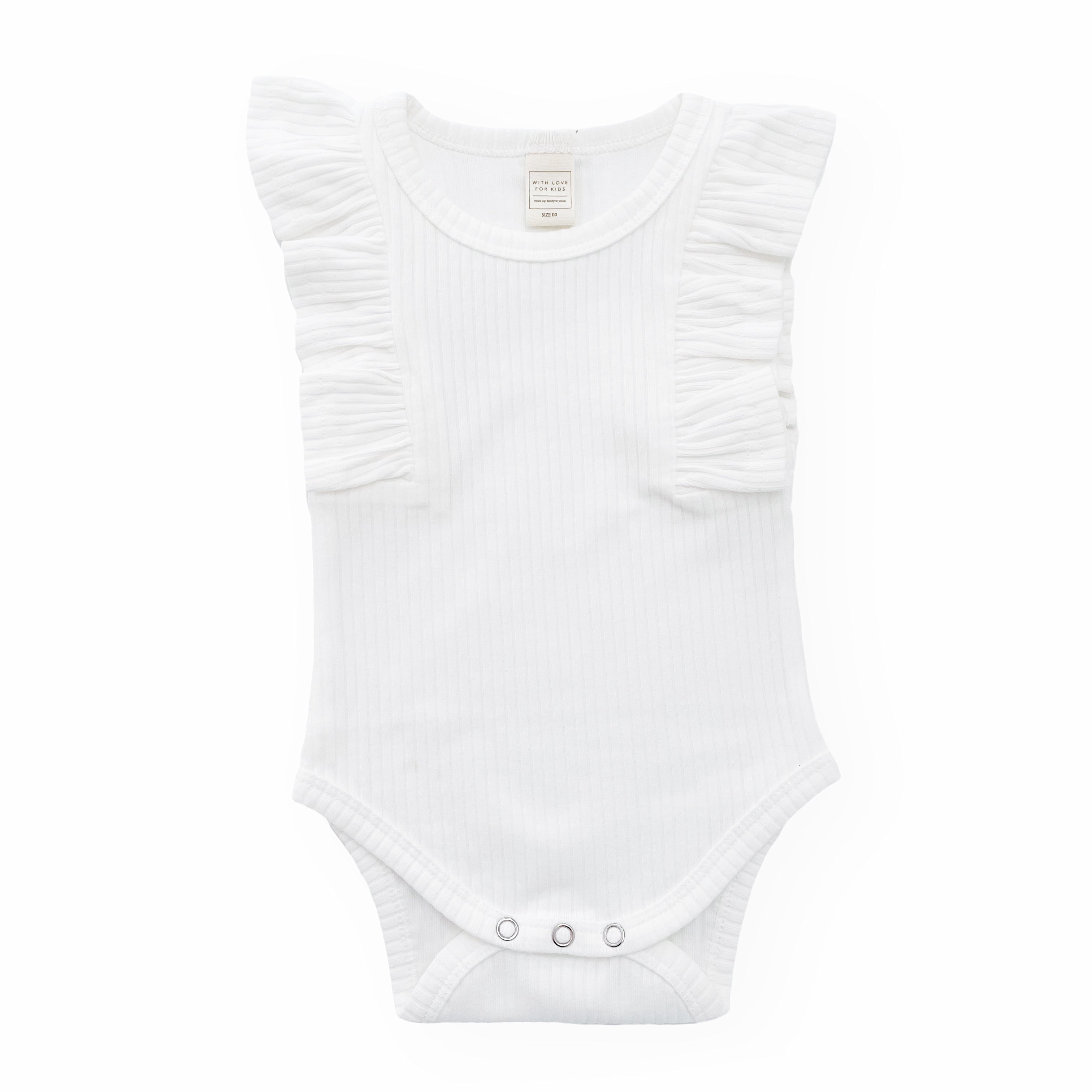 Shimmy Wide Ribbed Tank Onesie/Top - COCONUT – With Love For Kids