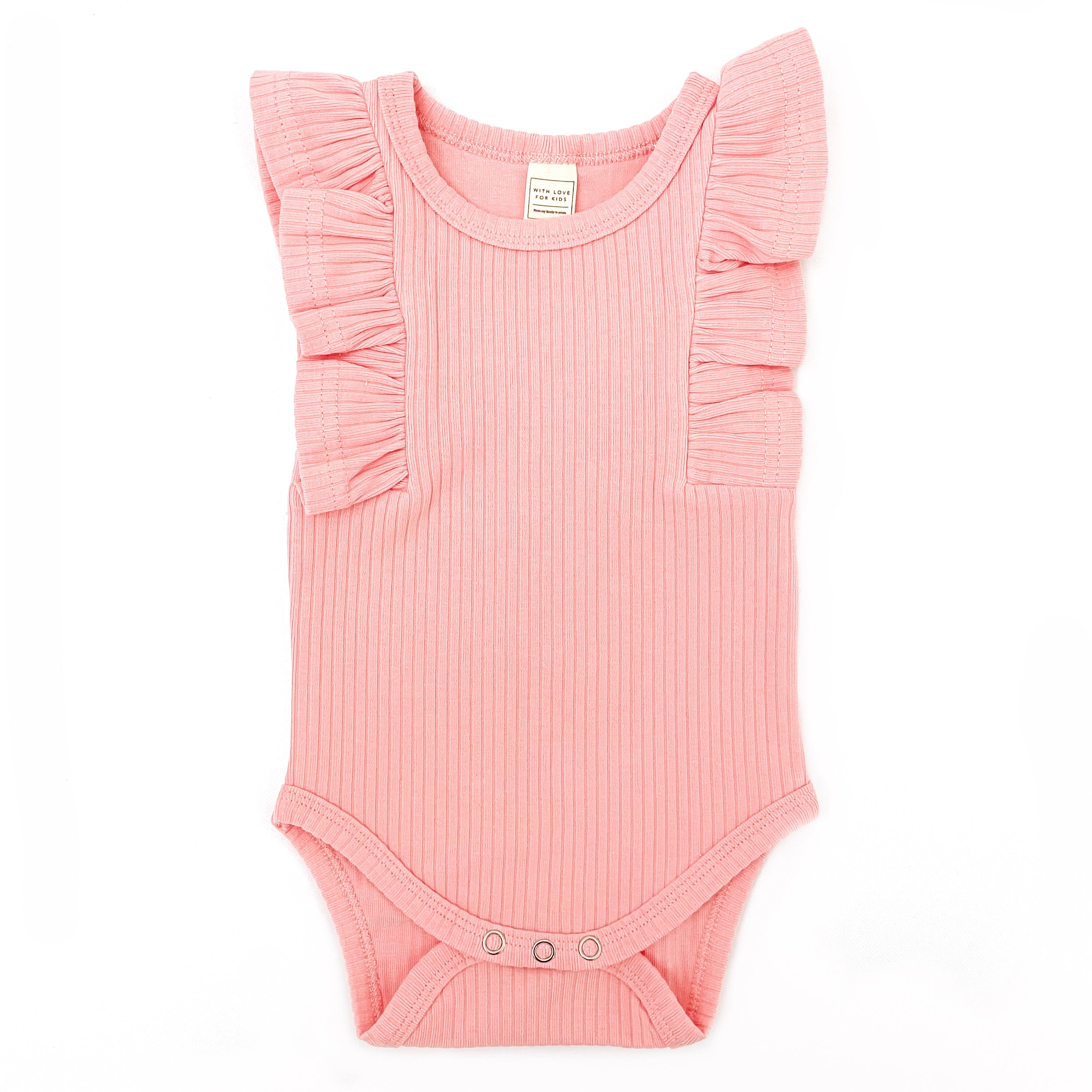 Shimmy Wide Rib Tank Onesie/Top - CORAL – With Love For Kids