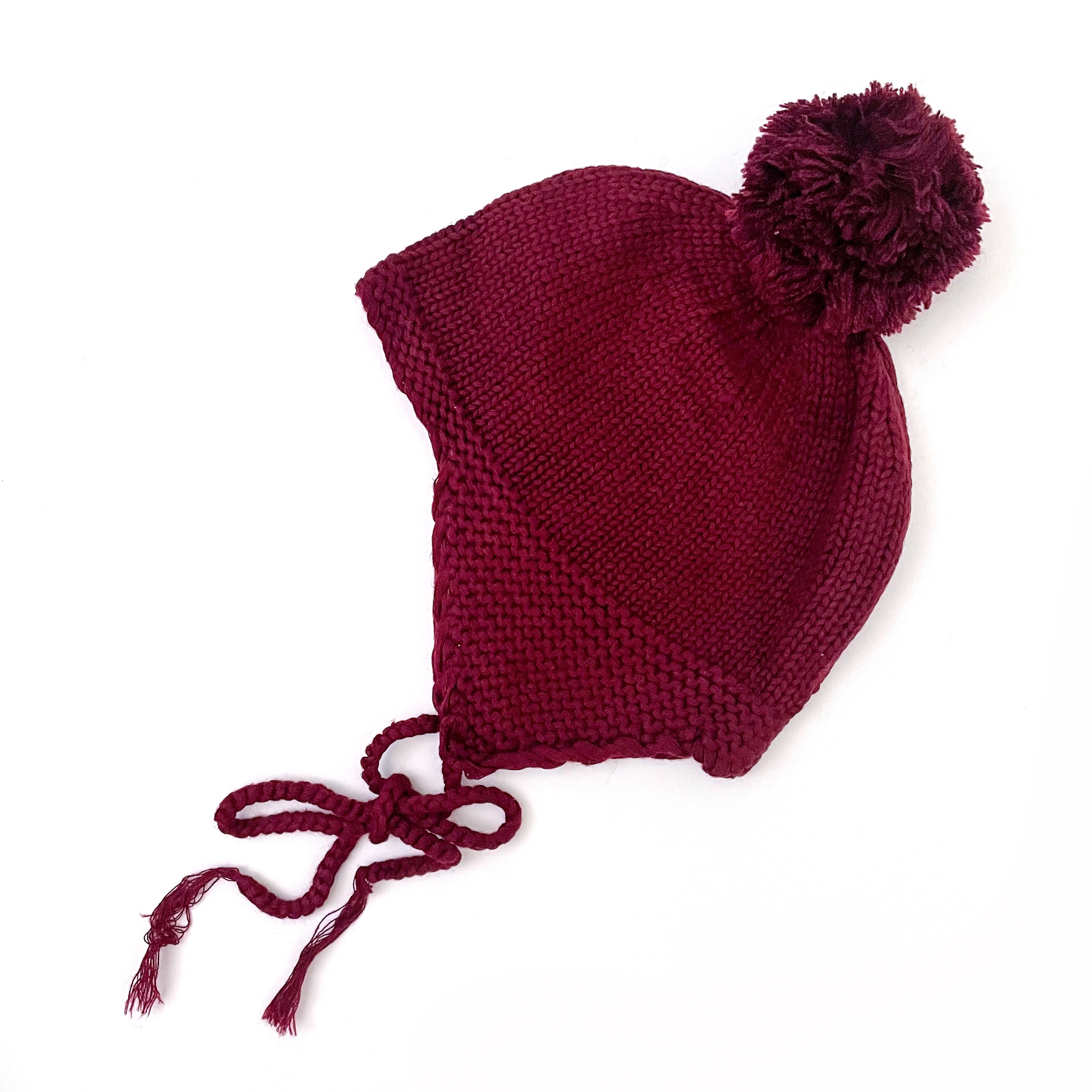 Knitted Beanie - WINE – With Love For Kids