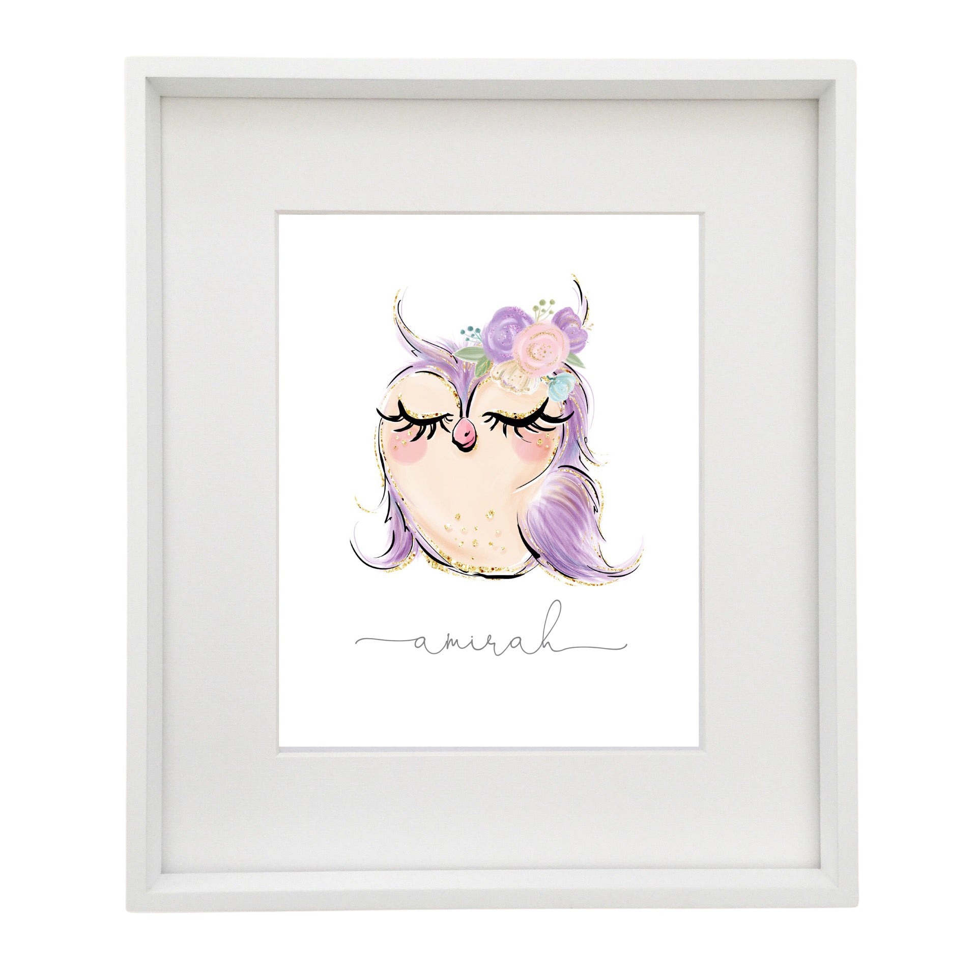 Owl One Personalised Printable Artwork – With Love For Kids