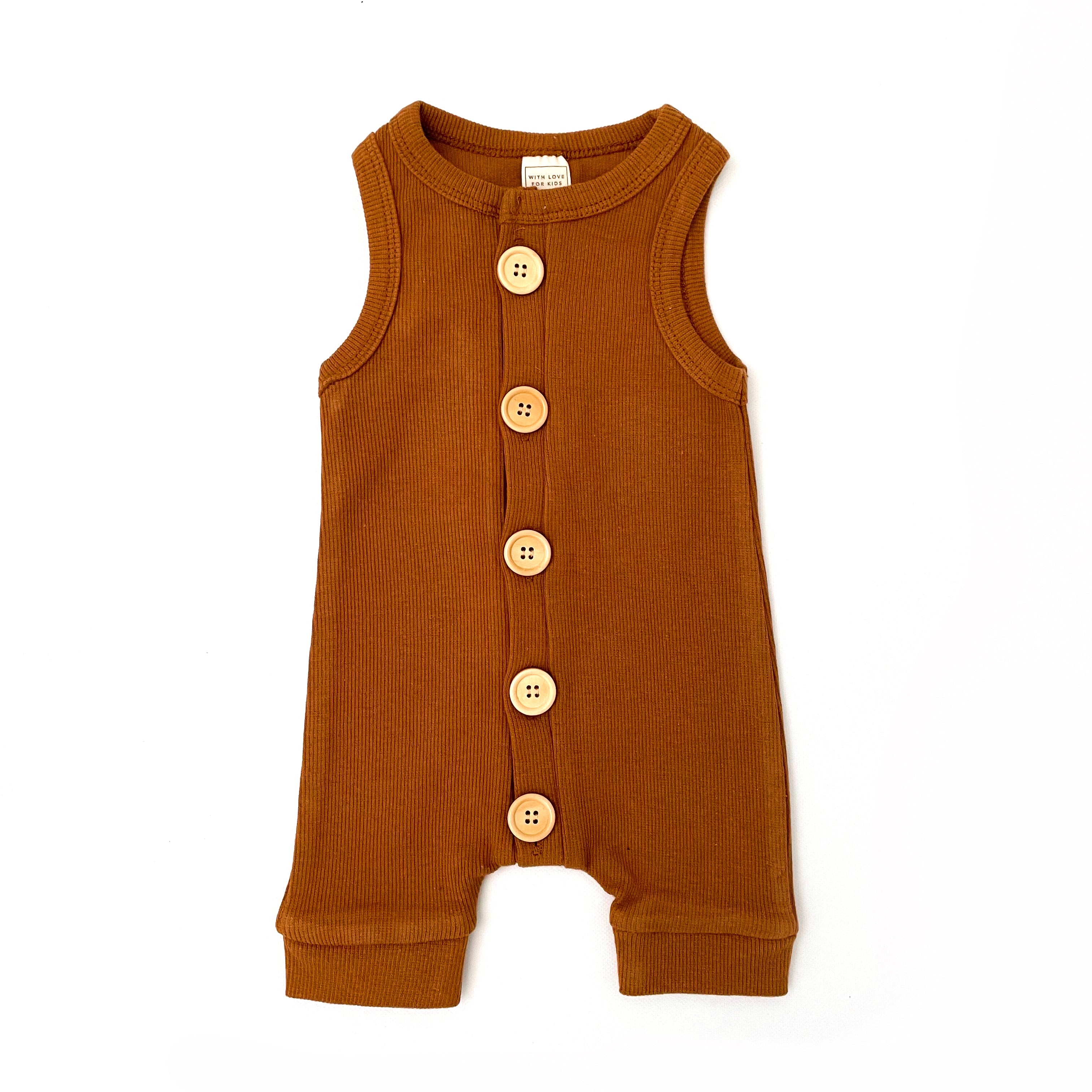 BASICS Ribbed Romper - RUST – With Love For Kids