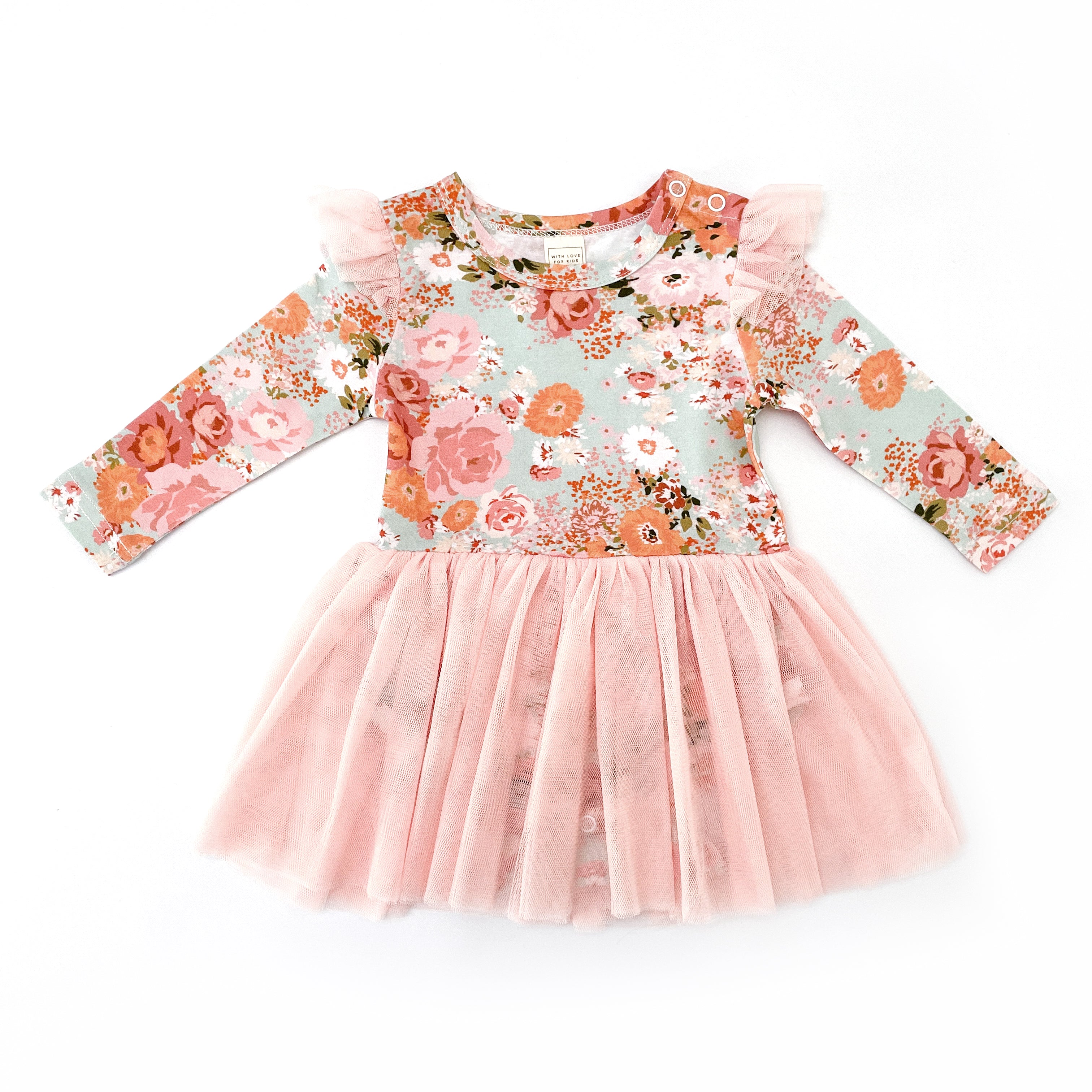 Tulle Flutter Long Sleeve Tutu Onesie - RILEY – With Love For Kids