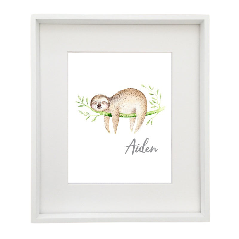 Sloth Personalised Printable Artwork – With Love For Kids