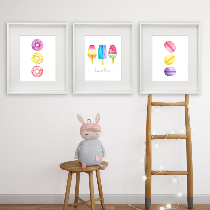 Sweets Trio Personalised Printable Artwork – With Love For Kids